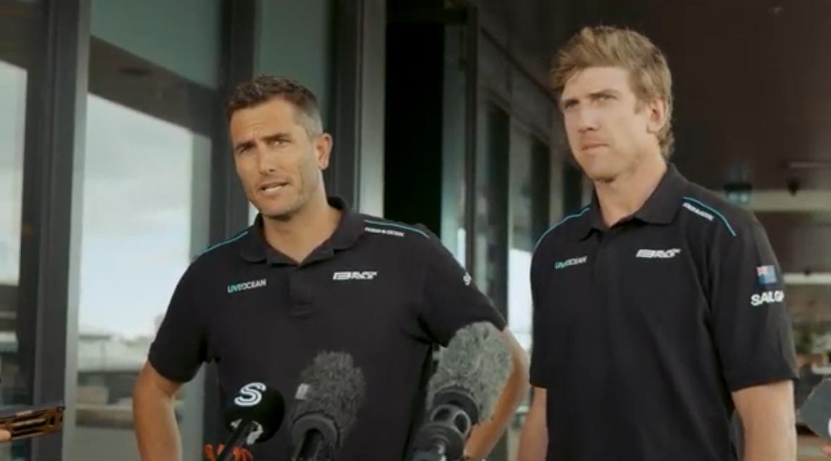 Peter Burling and Blair Tuke speak after SailGP Auckland crash ...