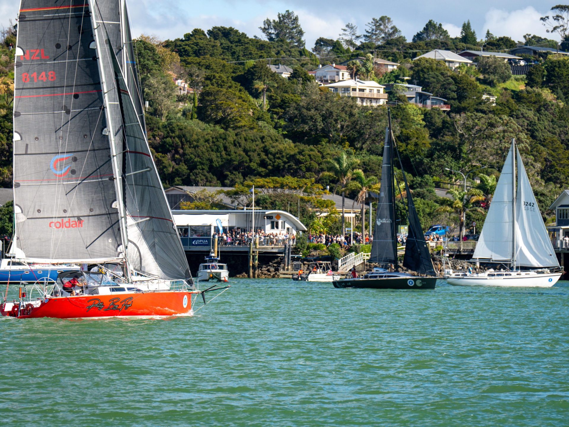 Off Opua, the Insight Media team catch the action at the start line of ...