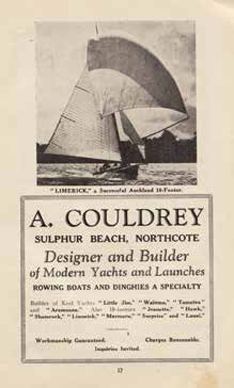 Bill Couldrey Part 5: The big year, 1939 - Boating New Zealand